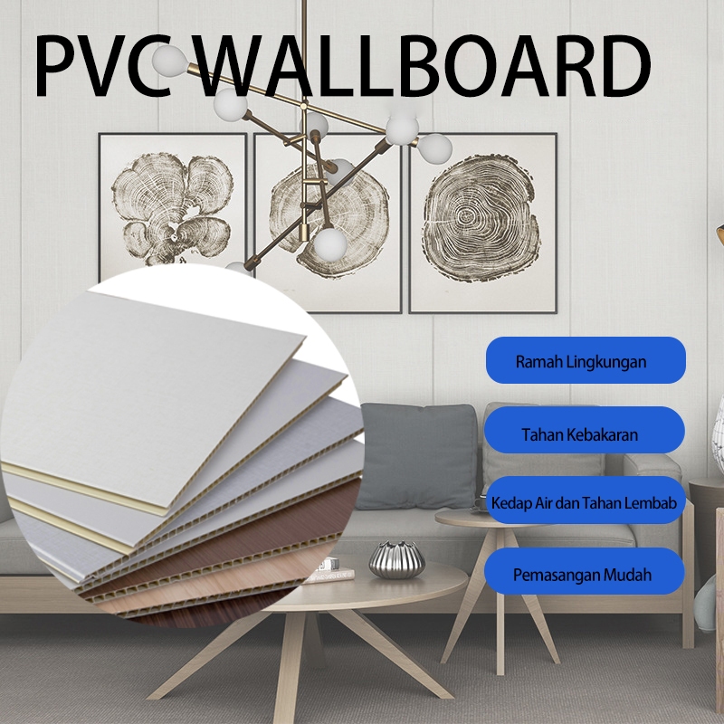 Jual 【3lembar\6 lembar\10 lembar\20 lembar】Wallboard PVC Marmer Kayu ...