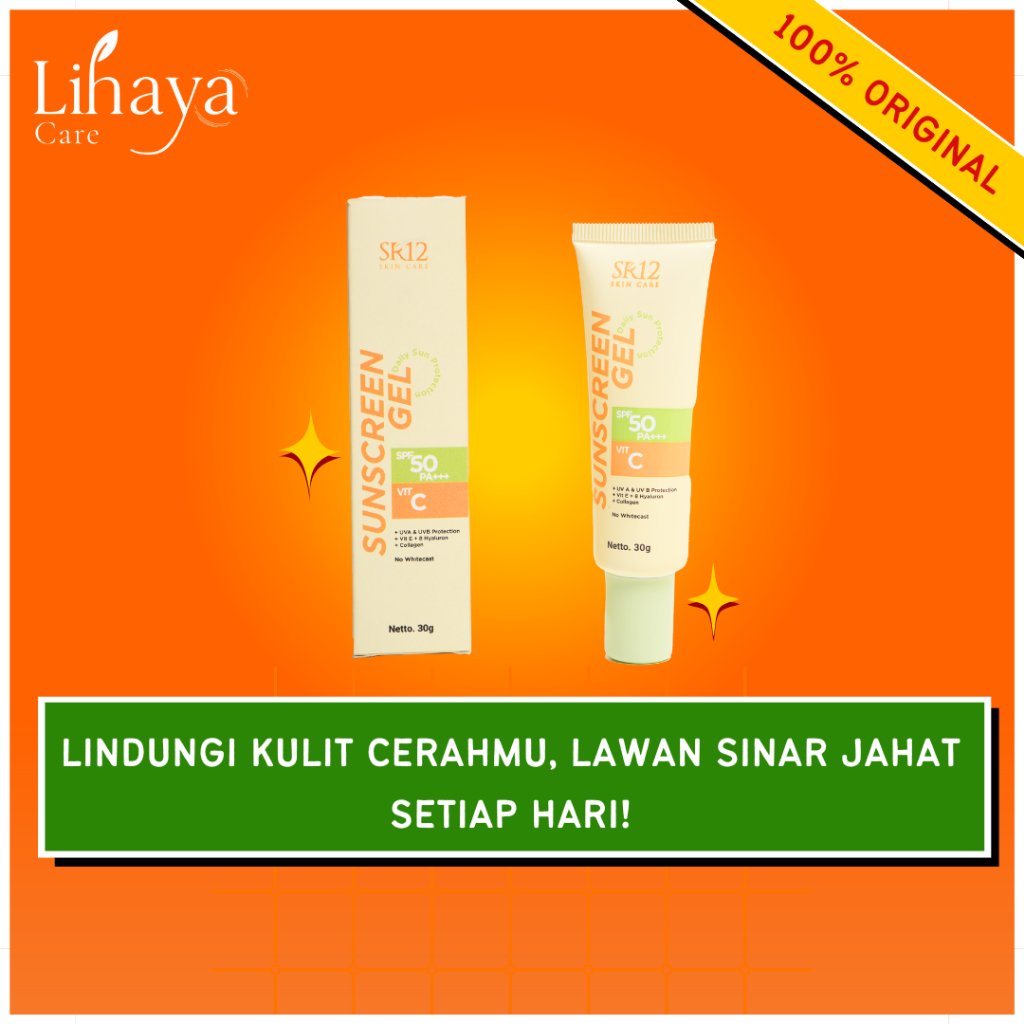 Jual Sunscreen Gel SR12 SPF 50 + PA Sunscreen Pencerah Wajah dan ...