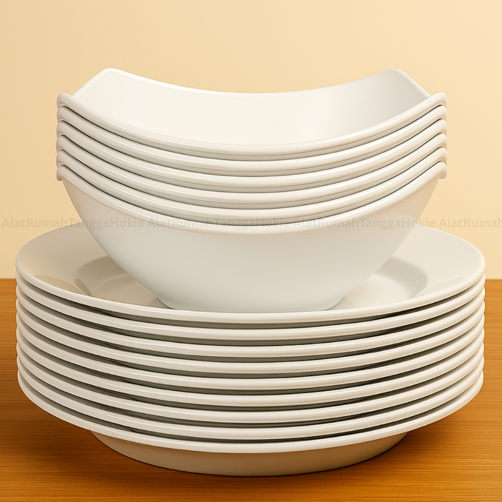 Jual 12 PCS PIRING MANGKOK LENGKUNG SEMI MELAMIN MELAMINE MIE SOTO ...