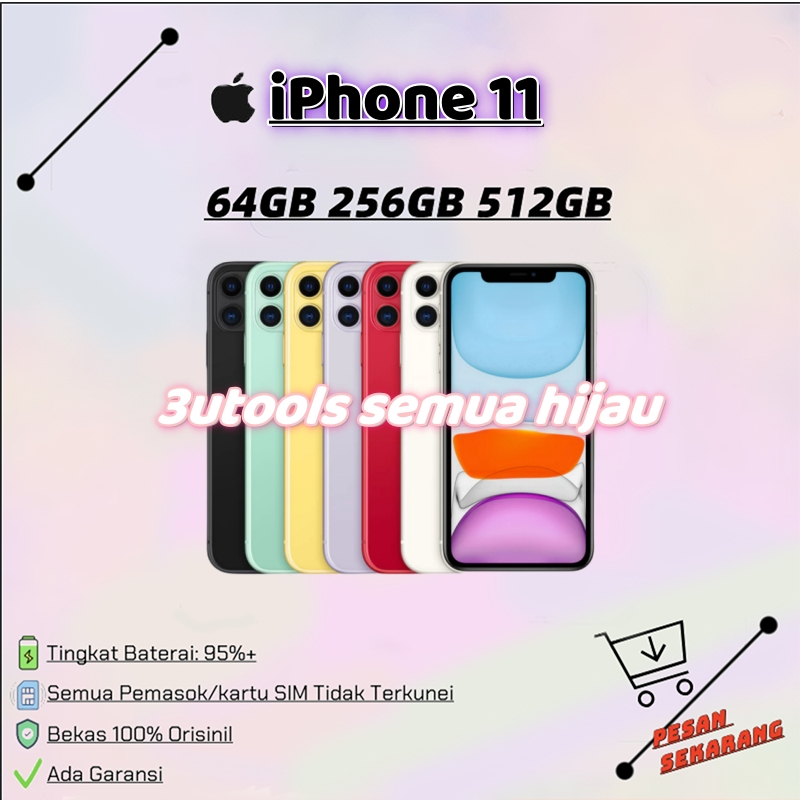Jual NORMAL IP 11 256GB/128GB/64GB SECOND LIKE NEW ORIGINAL 100% ...