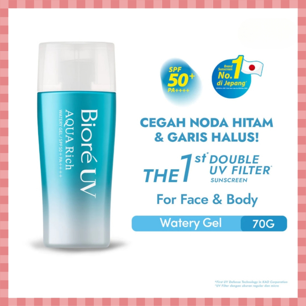Jual Biore UV Aqua Rich Sunscreen SPF 50 PA++++ Watery Gel Essence Sun ...
