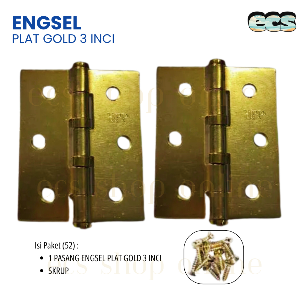 Jual ENGSEL PLAT 3 INCI GOLD ENGSEL PINTU ENGSEL JENDELA | Shopee Indonesia