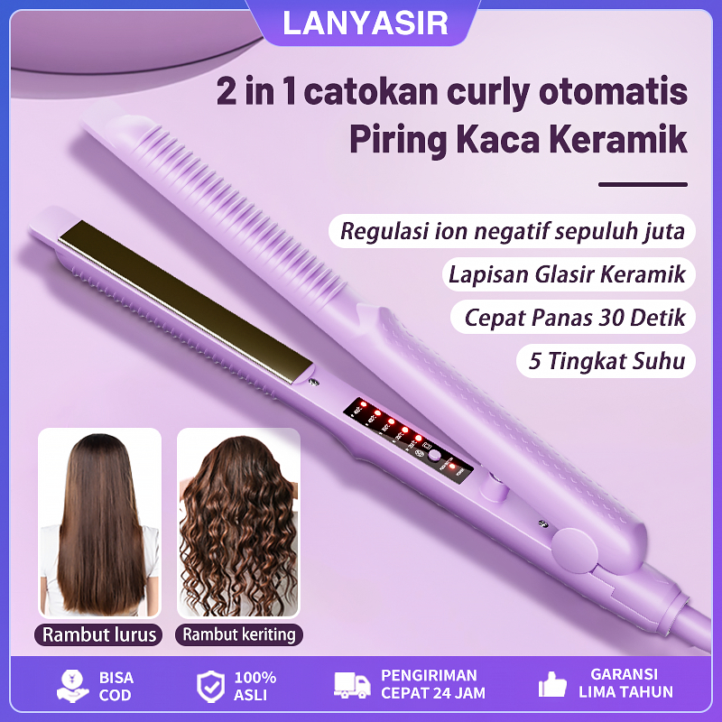 Jual Catokan Rambut 2 in 1 Catok Rambut Panas dan Ekstra Cepat Catok ...