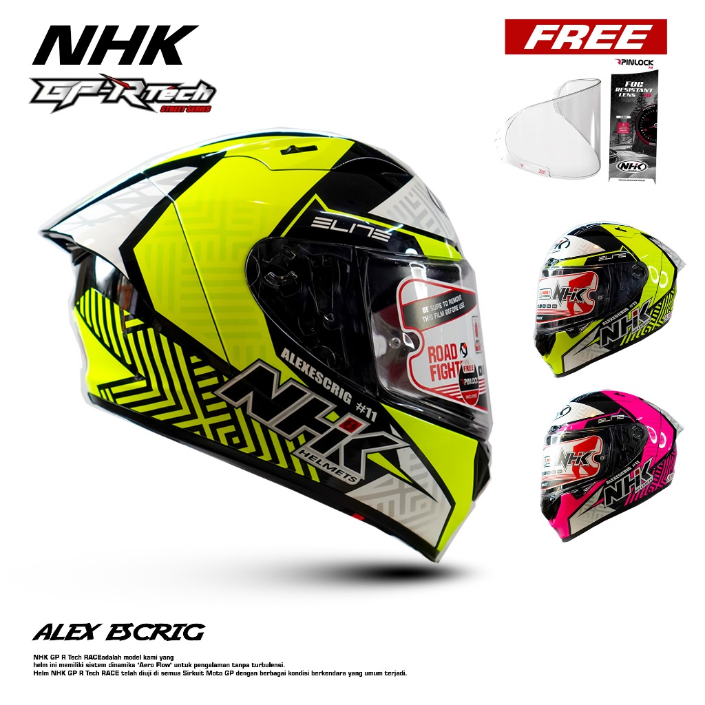Jual HELM NHK GPR TECH STREET R44 R45 ALEX SGRIG GP-R FULL FACE HELMET ...