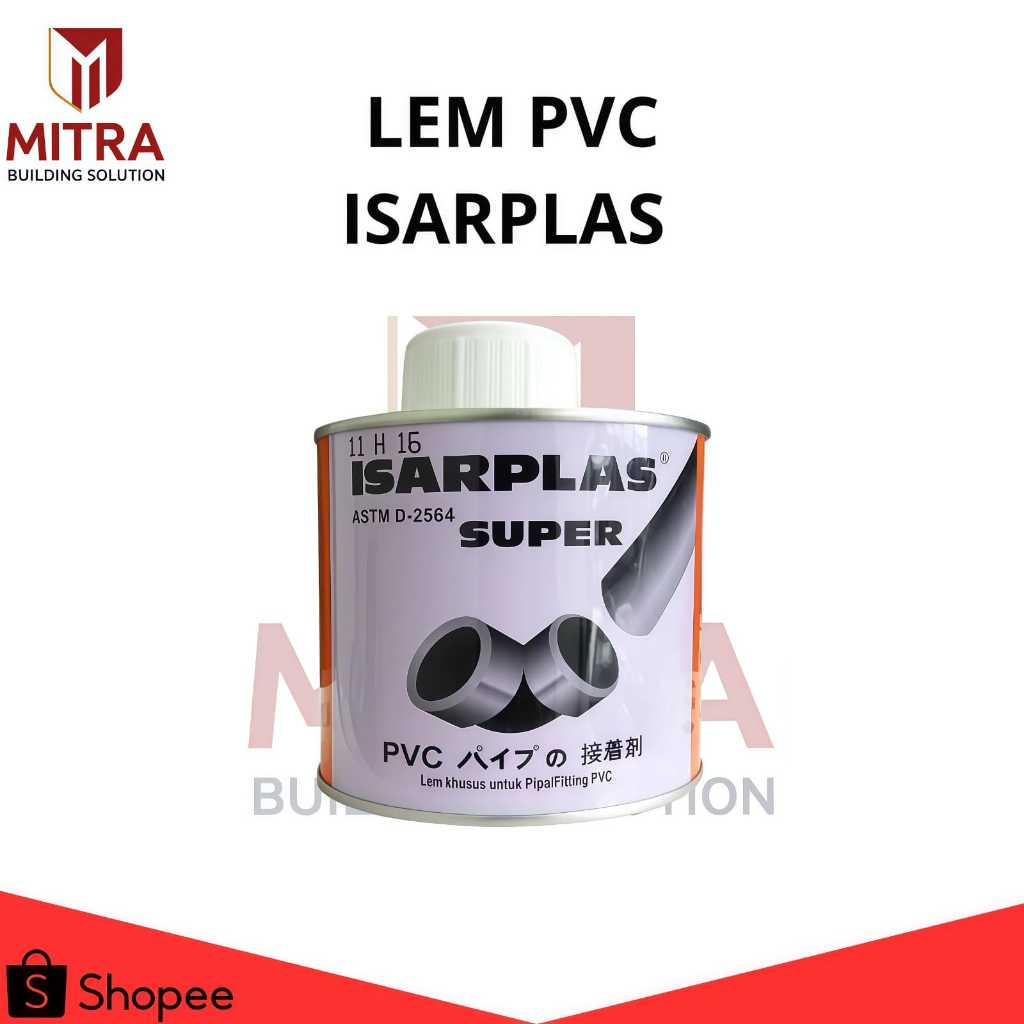 Jual Lem Pipa PVC Isarplas 400 Gram Kaleng Lem Kuas Khusus Pipa Fitting ...