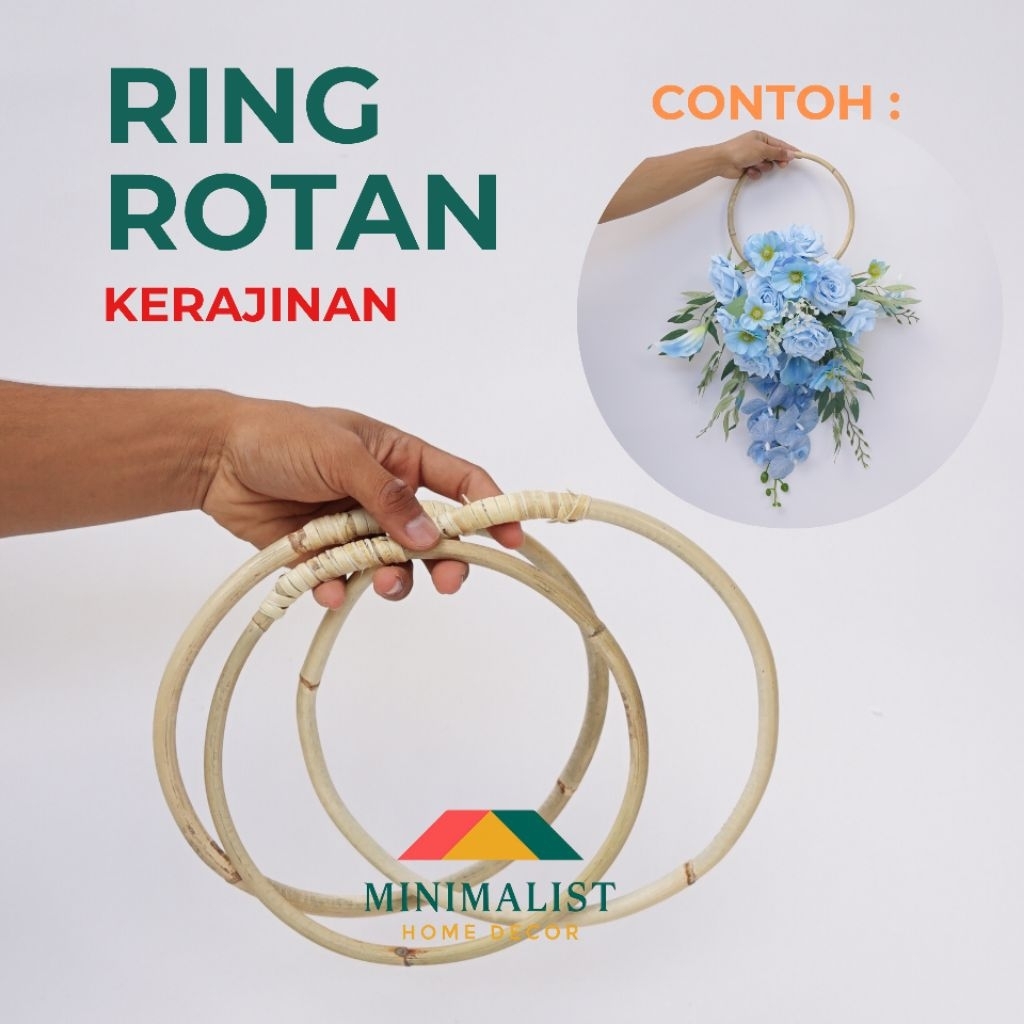 Jual Ring rotan Dekorasi Rotan bulat diameter 20 cm ring rotal untuk ...