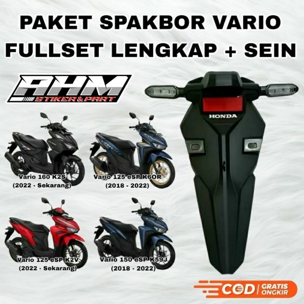 Jual Spakbor Belakang Original Lost Pack AHM Vario 125 K6OR K2V 150 ...
