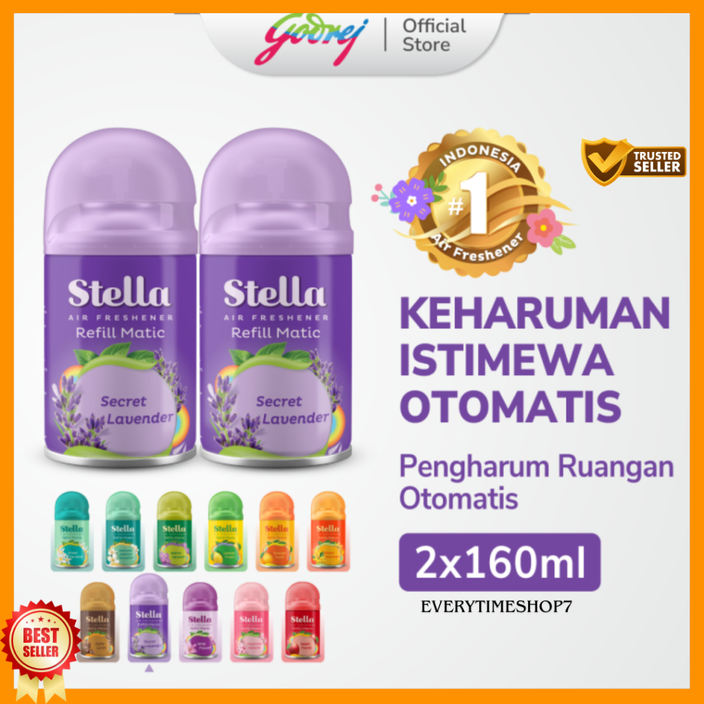 Jual (ISI 2 Pcs) STELLA Air Freshener Matic Refill 160ml – Hemat ...