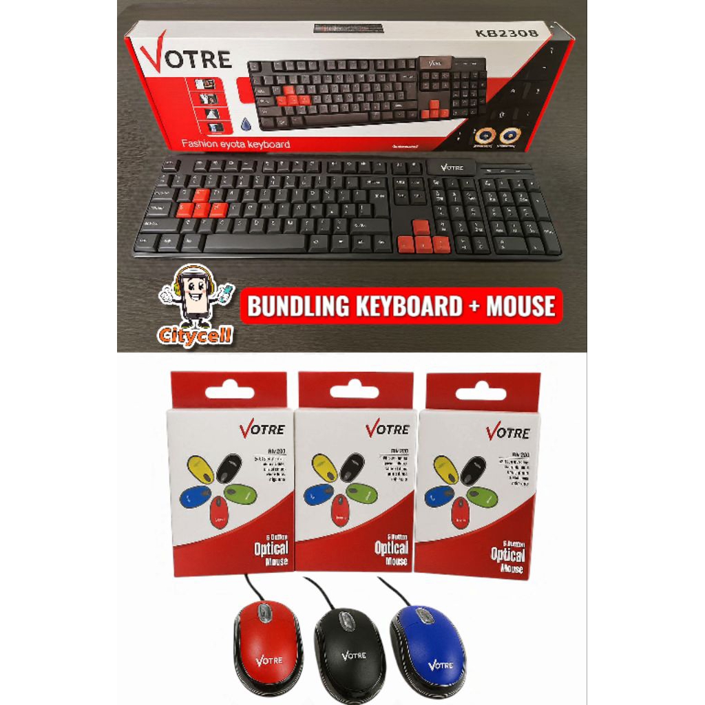 Jual Mouse Votre + Key Board Votre Usb | Shopee Indonesia