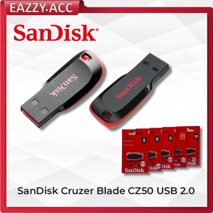 Jual Flashdisk SANDISK CRUZER BLADE 8GB | 16GB | 32GB | 64GB | 128GB ...