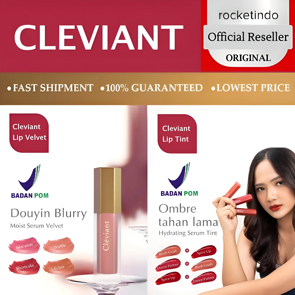 Jual Cleviant Hydrating Lip Tint Serum 4.5ml stain 18 hours | Shopee ...