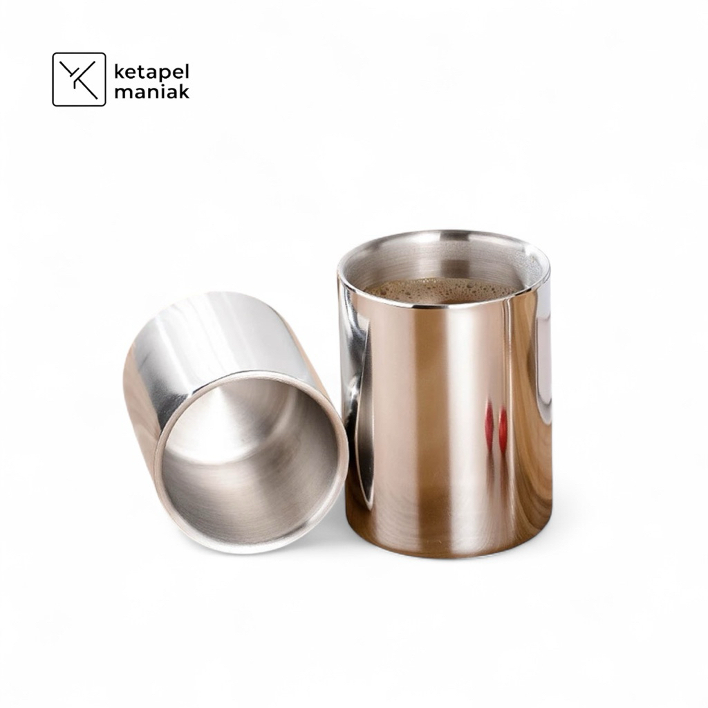 Jual Mugumu Gelas Stainless Steel Korea Single Wall Glass 192ml - MG031 - Silver maniak travel ...