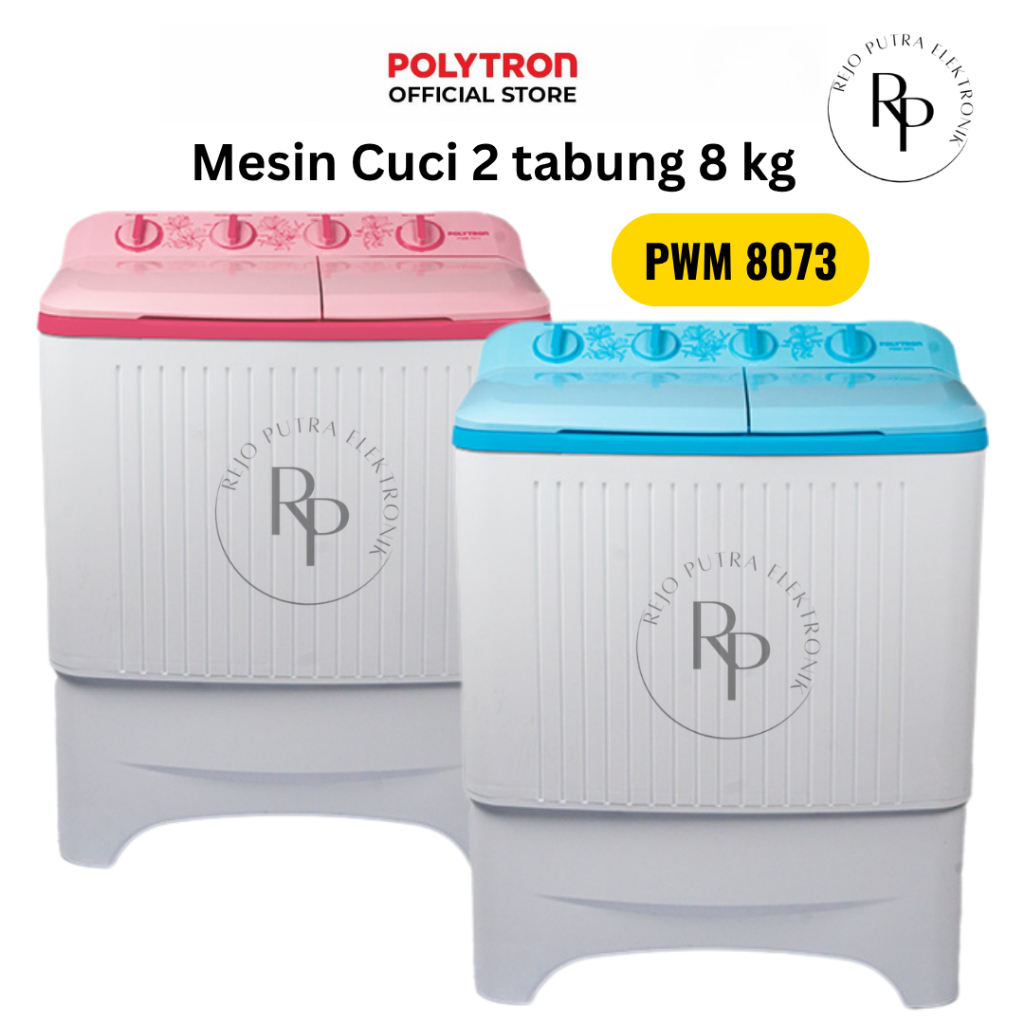 Jual MESIN CUCI POLYTRON 2 TABUNG 8 KG PWM 8073 GIANT SERIES | HEMAT ...