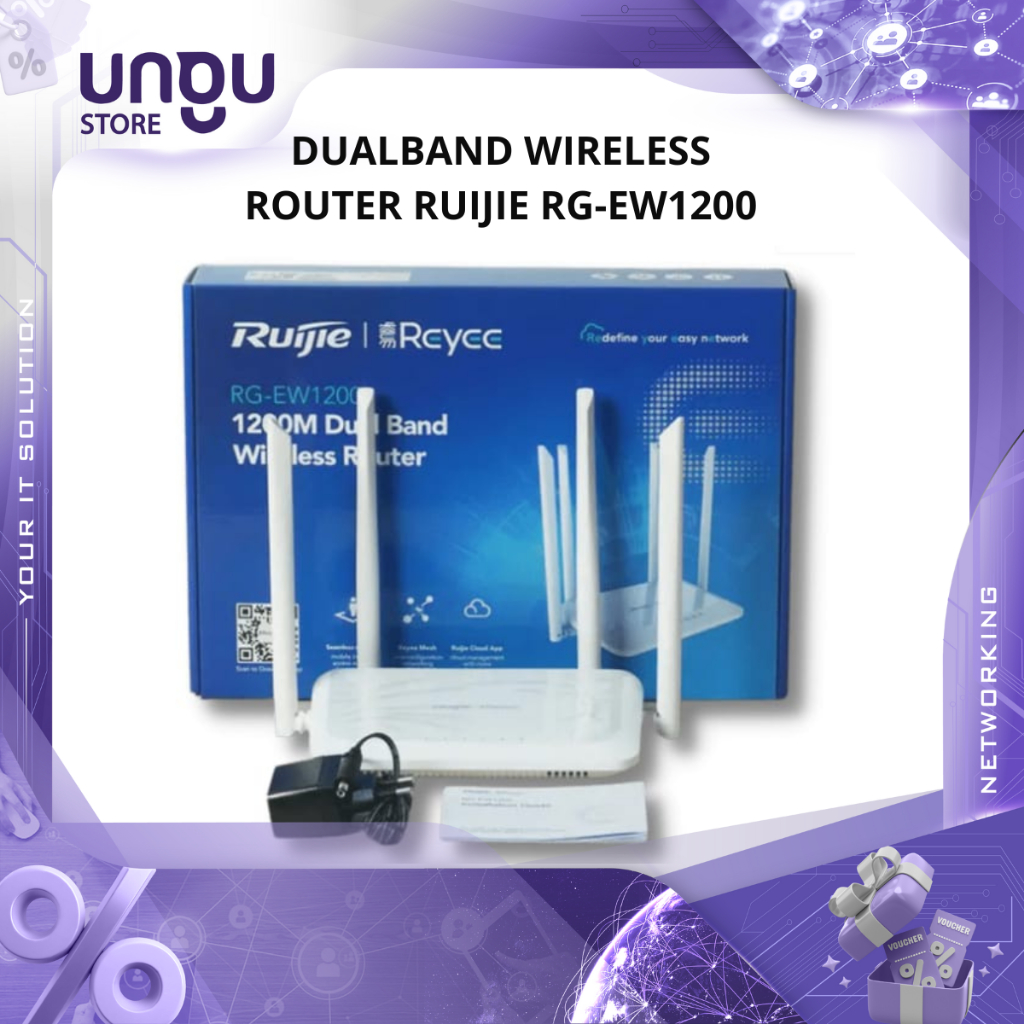 Jual Ruijie Reyee RG-EW1200 1200M Dual-Band Wireless Router AC MU Mimo ...