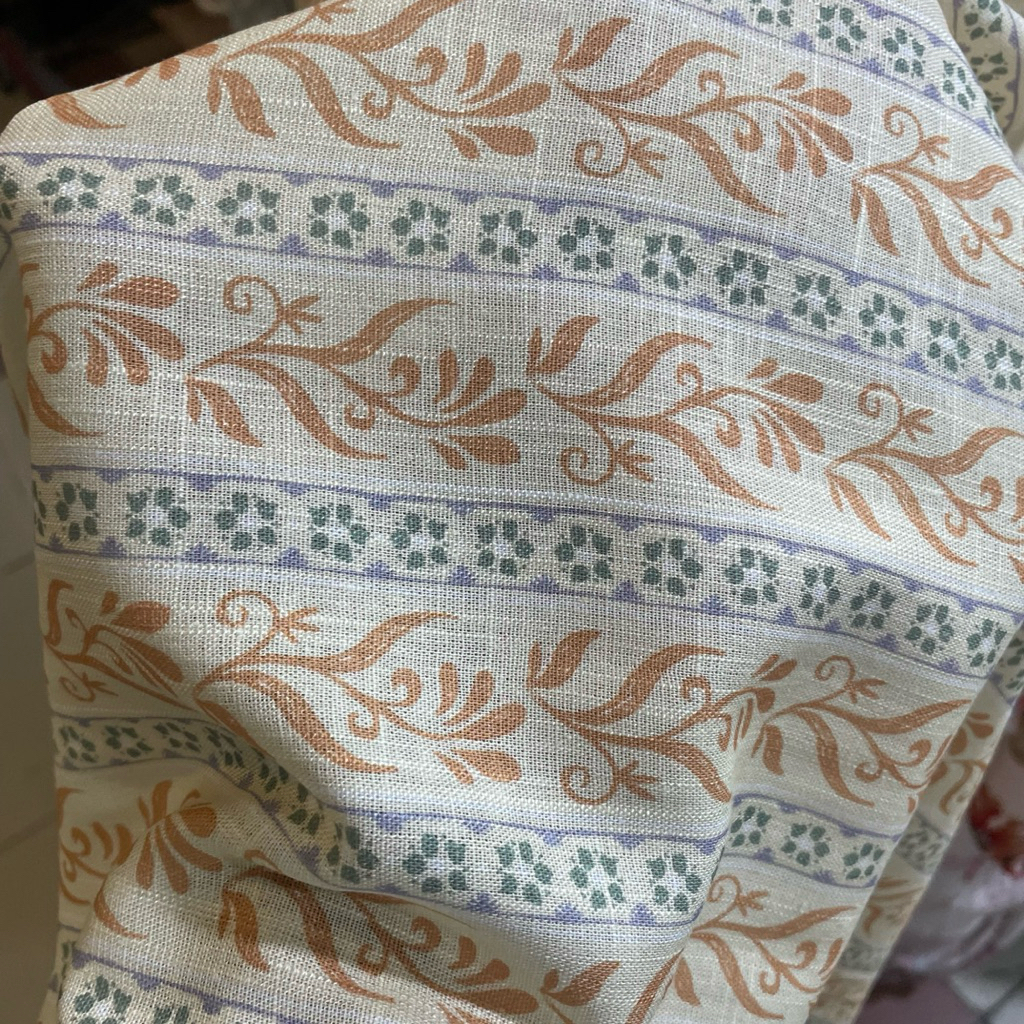 Jual kain katun linen - kain katun linen motif etnik premium - kain ...