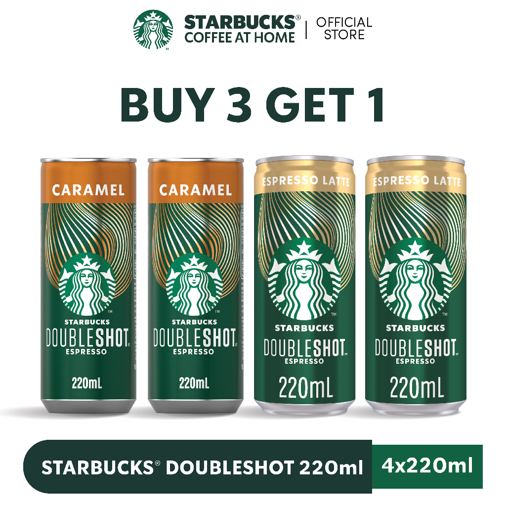 Jual [Buy 3 Get 1] STARBUCKS® DoubleSHOT 220ml All Variant | Shopee ...