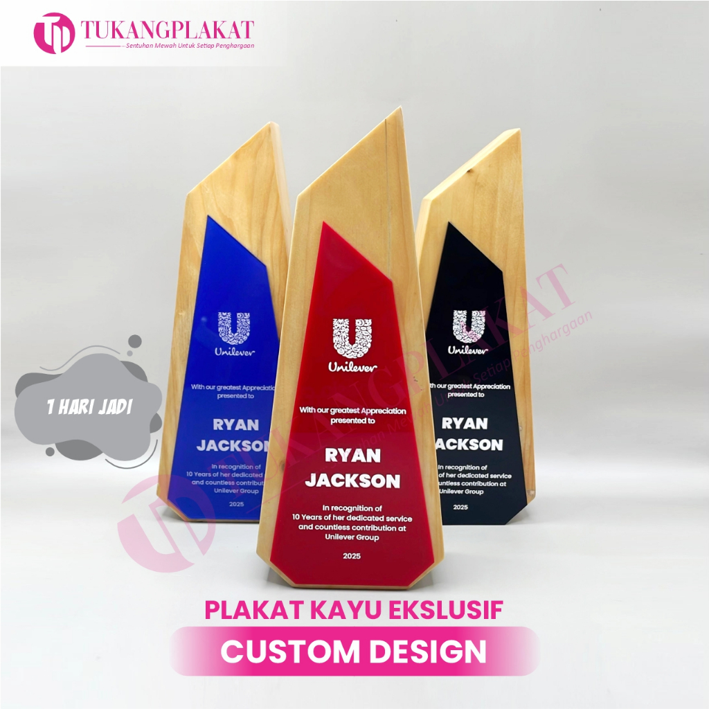 Jual PLAKAT KAYU CUSTOM | Piagam penghargaan, trophy custom, kado ...