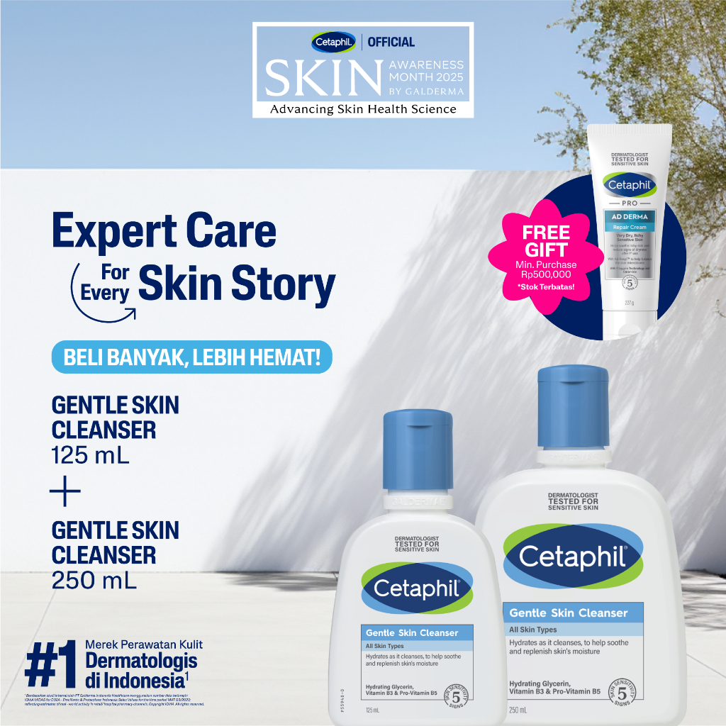 Jual Cetaphil Gentle Skin Cleanser 125ml + 250ml | Shopee Indonesia