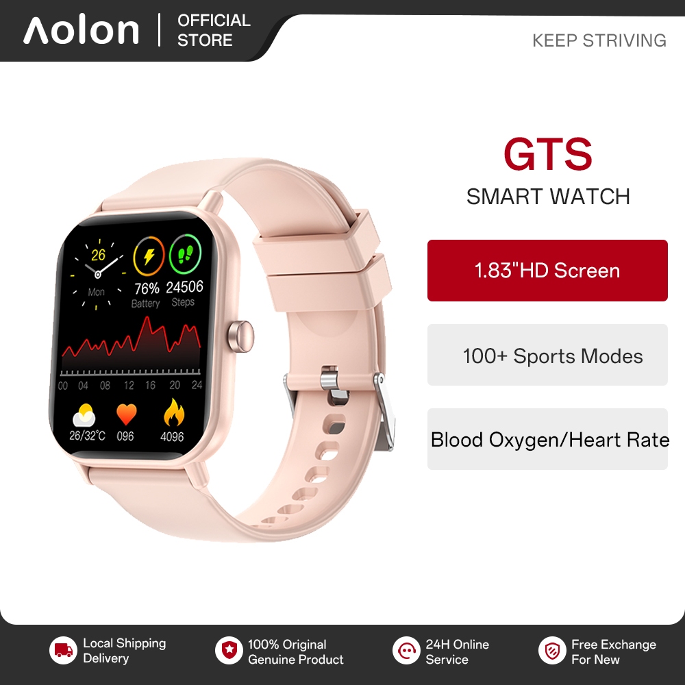 Jual Aolon GTS Smartwatch Sports watch Health Screening Running Pace 1. ...