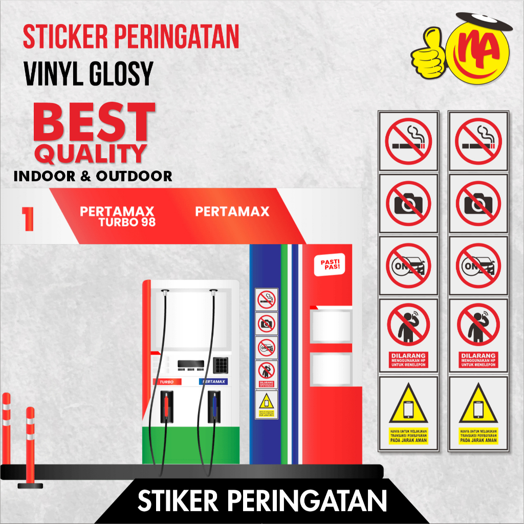 Jual Sticker peringatan / Sticker Larangan / Sticker SPBU / Sticker ...