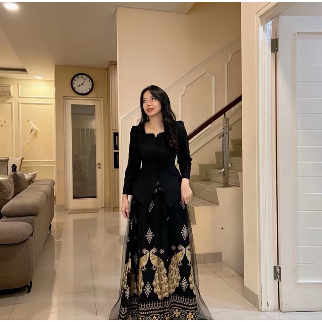 Jual HERFIT Mina one set batik rok maxi tile + set atasan batik wanita ...