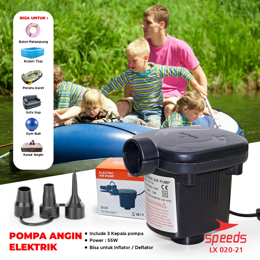 Jual SPEEDS Pompa Angin Elektrik MAnual Pompa Angin Otomatis Pompa Kolam Renang Kasur Angin ...