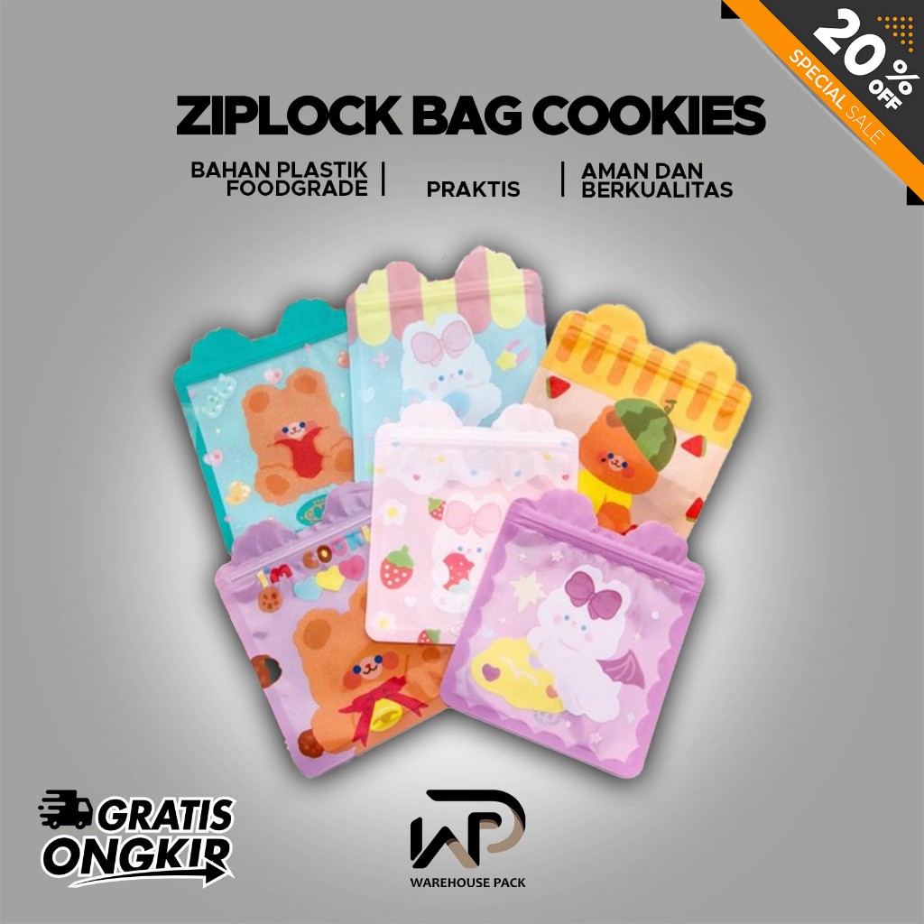 Jual Ziplock Bag Cookies | Ziplock Pouch Kemasan Snack | Plastik Klip ...