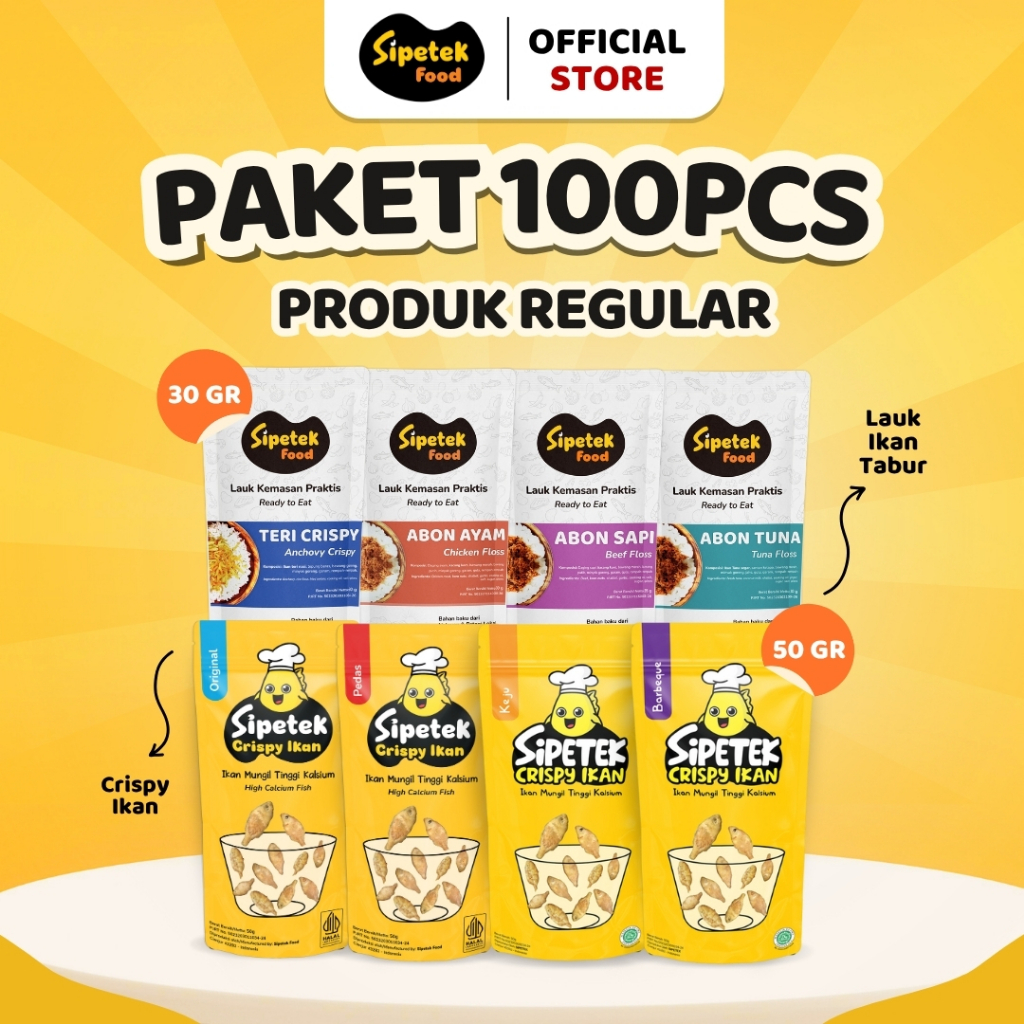 Jual [Spesial] Paket 100pcs Lauk Praktis Pouch Sipetek | Shopee Indonesia