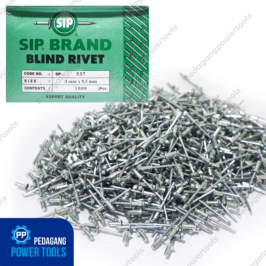 Jual SIP 537 PAKU RIVET 4 x 9.5 MM BLIND RIPET RIFET TEMBAK 1 PAK 1.000 ...