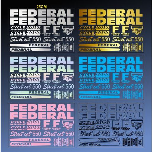 Jual Cutting Sticker FEDERAL STREET CAT 550 Stiker Sepeda MTB Bike ...
