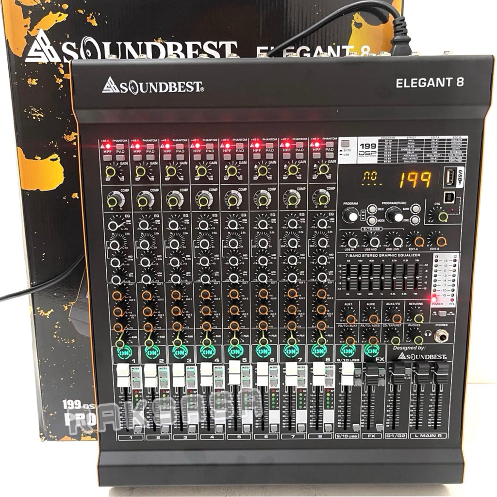 Jual mixer soundbest elegant 8 original 8 channel 199 dsp bluetooth ...