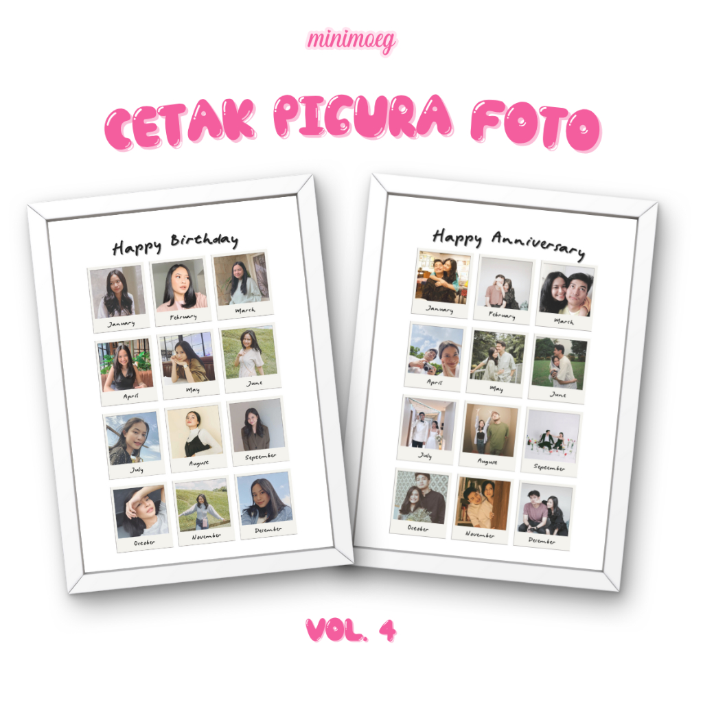 Jual Cetak Custom Pigura PICS Vol. 4 Frame Bingkai Foto 4R Kado Gift ...