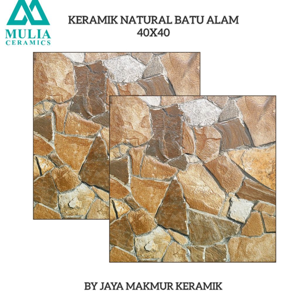 Jual Keramik Kasar Motif Batu Alam River Stone Gold 40x40 | Shopee ...