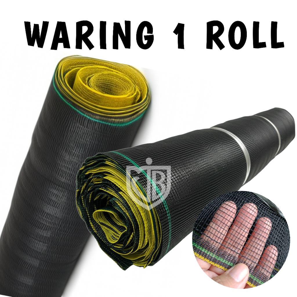 Jual Jaring waring hitam 1 roll lebar 120 cm panjang 25, 50, 100 meter ...