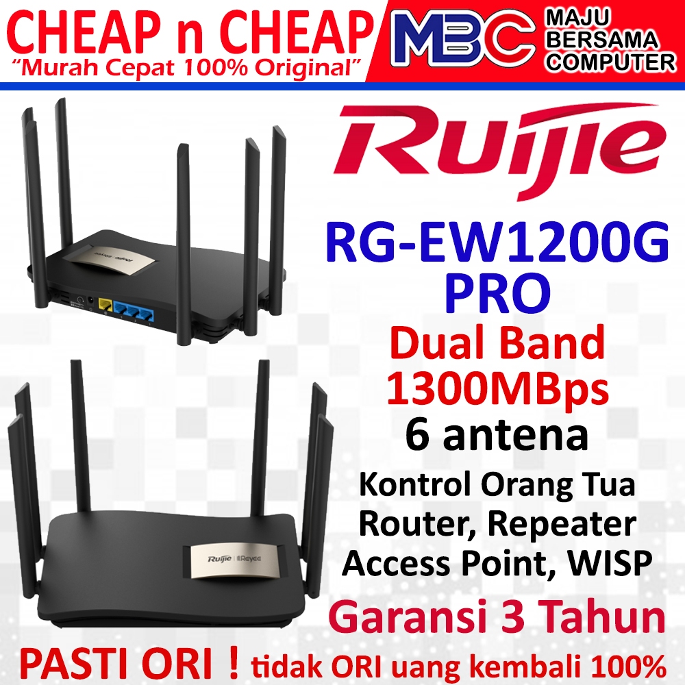 Jual Ruijie Reyee RG-EW1200G PRO 5G Dual Band 1300 Mbps Router Access ...
