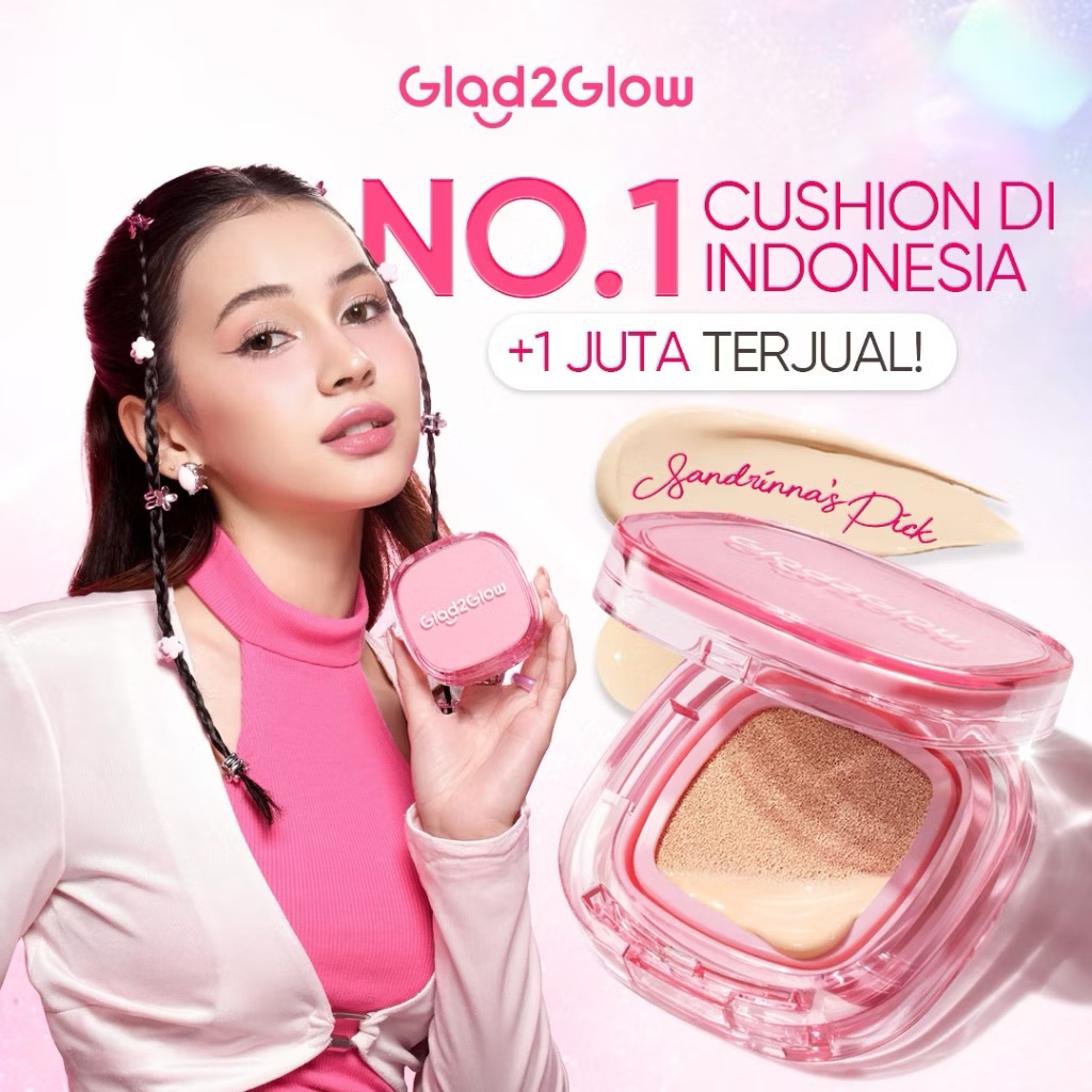 Jual CUSHION VIRAL G2G|| Glad2Glow G2G CUSHION FULL PACK || Glad2Glow Cushion Viral - Foundation ...