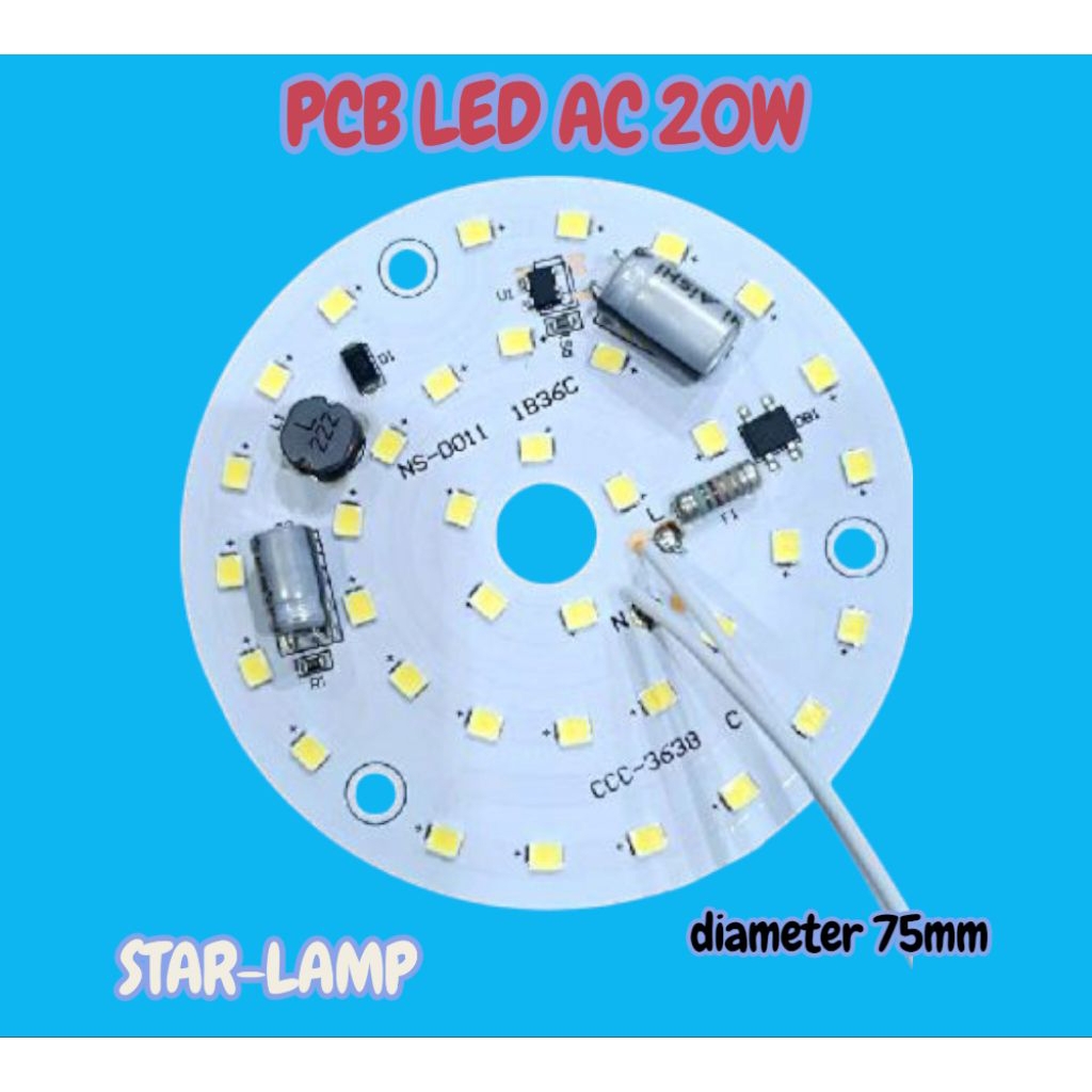 Jual PCB LED AC 20W DIAMETER 75MM | Shopee Indonesia