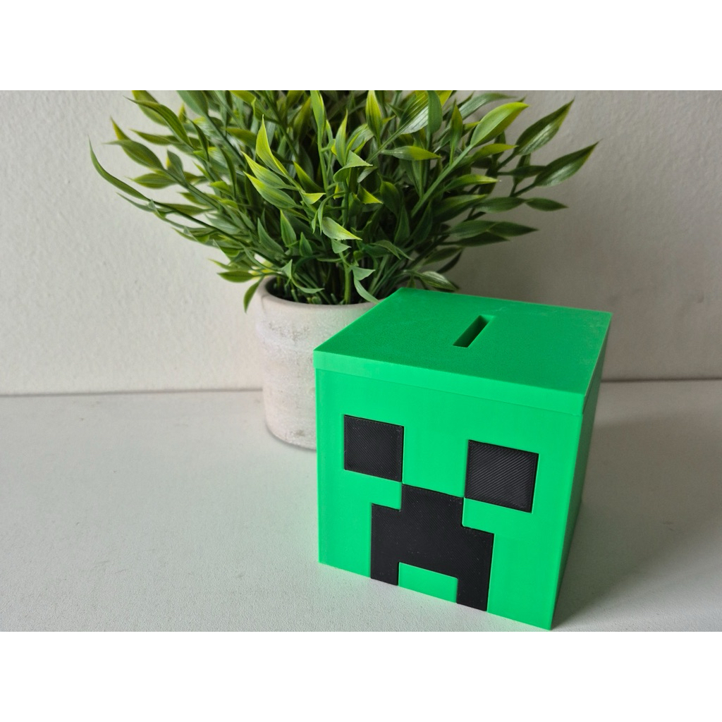 Jual creeper minecraft Piggy bank | Celengan Minecraft crepeer ...