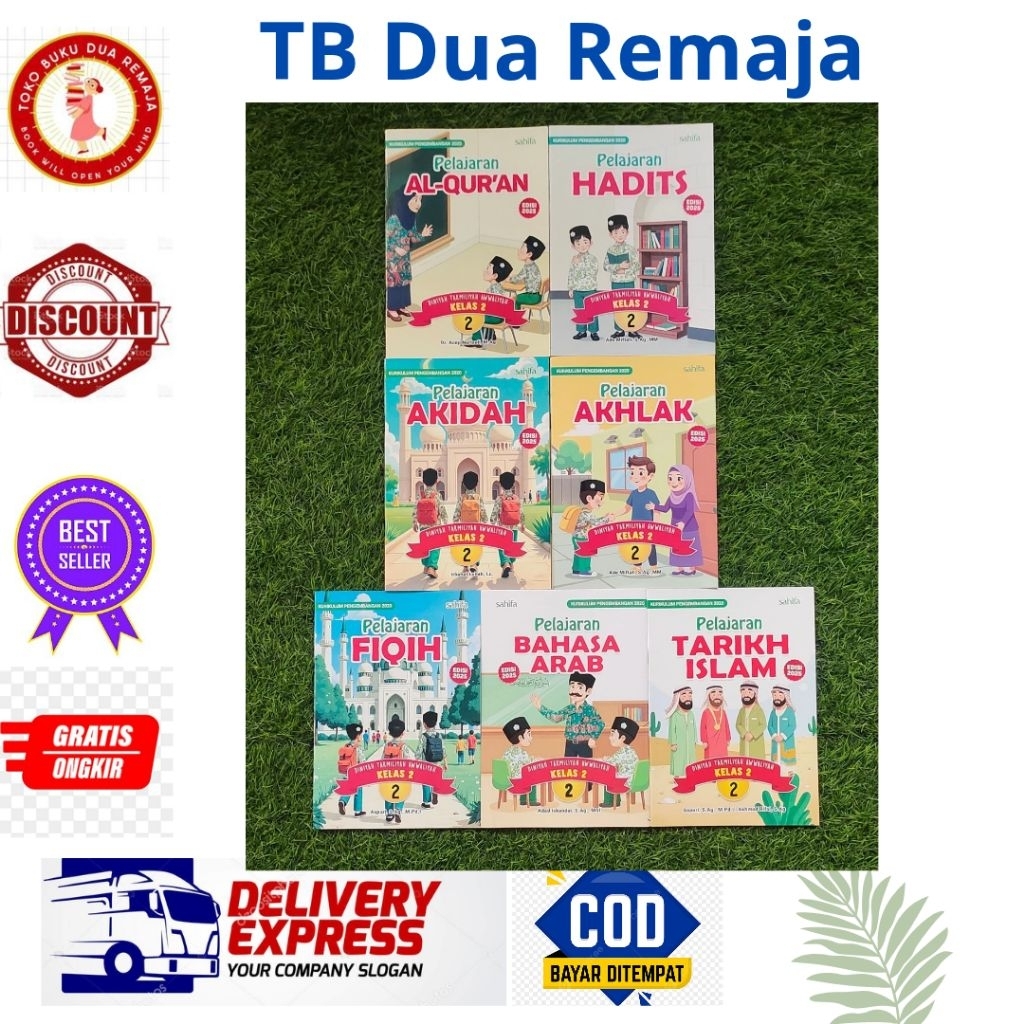 Jual Buku MDTA Satu PAKET 7 MAPEL Untuk Kelas 2 Kurikulum 2020 EDISI ...