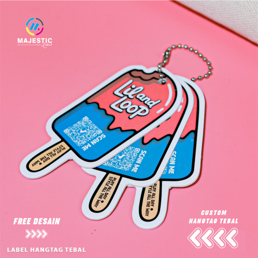Jual hangtag tebal 700 gsm, free desain/hag tag custom / Laskar Label ...