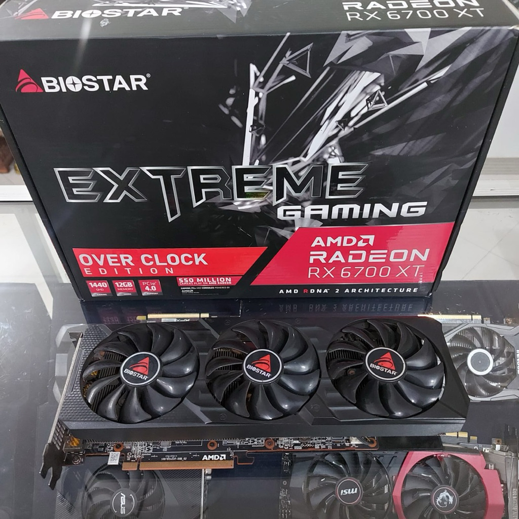 Jual RX 6700 XT 12GB Biostar Extreme VGA Normal Lengkap Dingin Ex ...