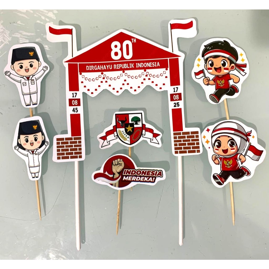 Jual Topper Cake Dirgahayu / Hiasan Tumpeng / Topper Dirgahayu 17 ...