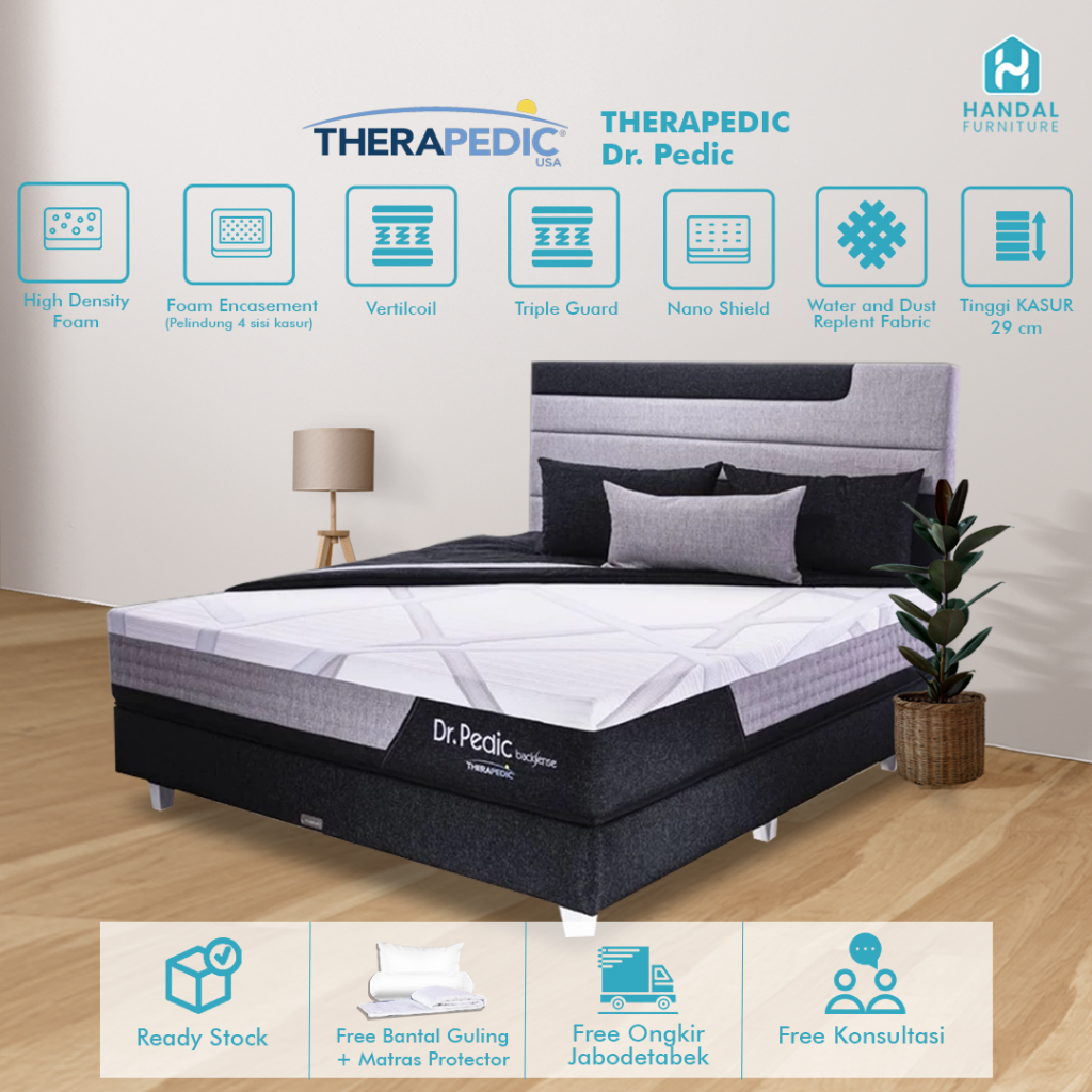 Jual Kasur Springbed Therapedic Dr Pedic Backsense Verticoil Anti