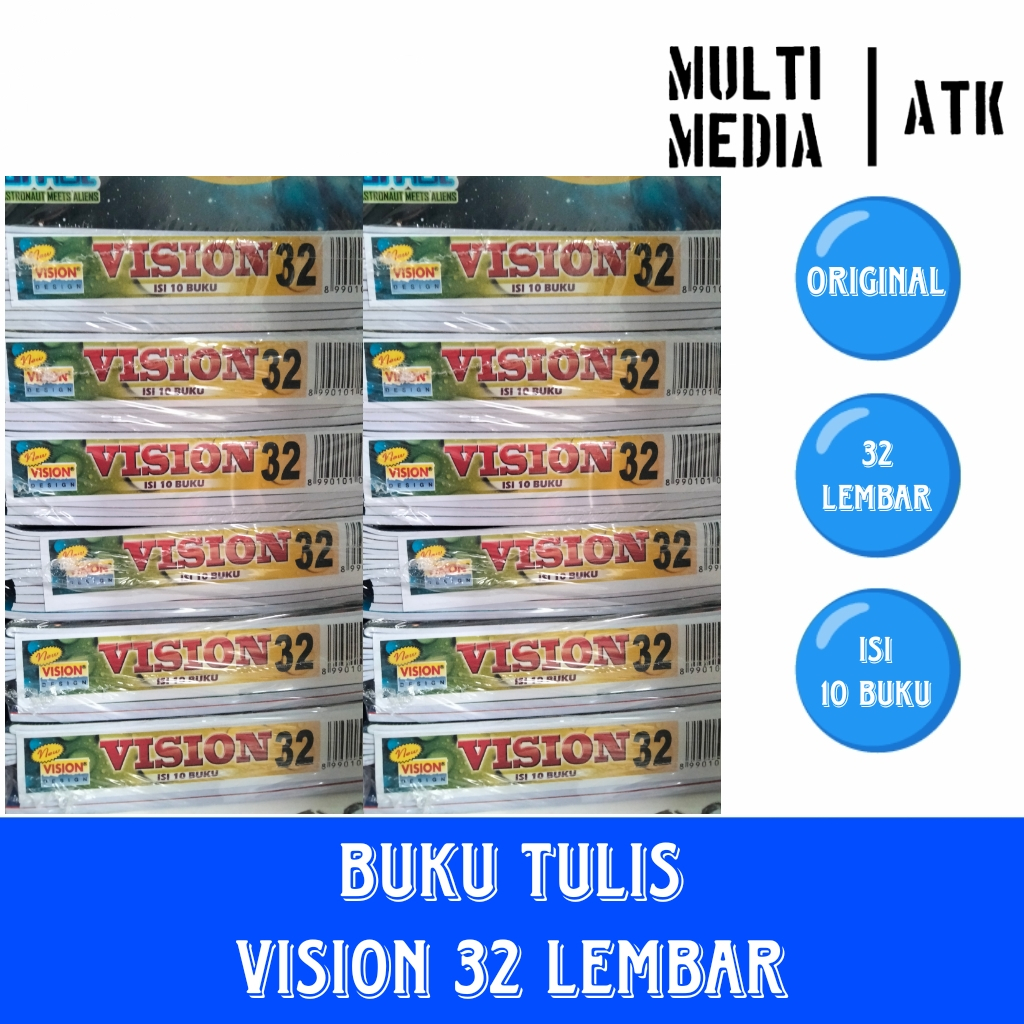 Jual VISION 32 Lembar Buku Tulis - 1 Pak Isi 10 | Shopee Indonesia