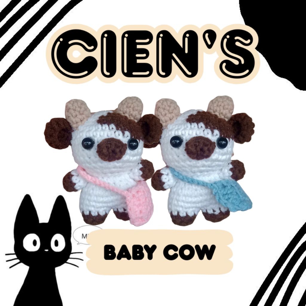 Jual Gantungan kunci/Bag charm boneka sapi cute aesthetic, hadiah ulang ...