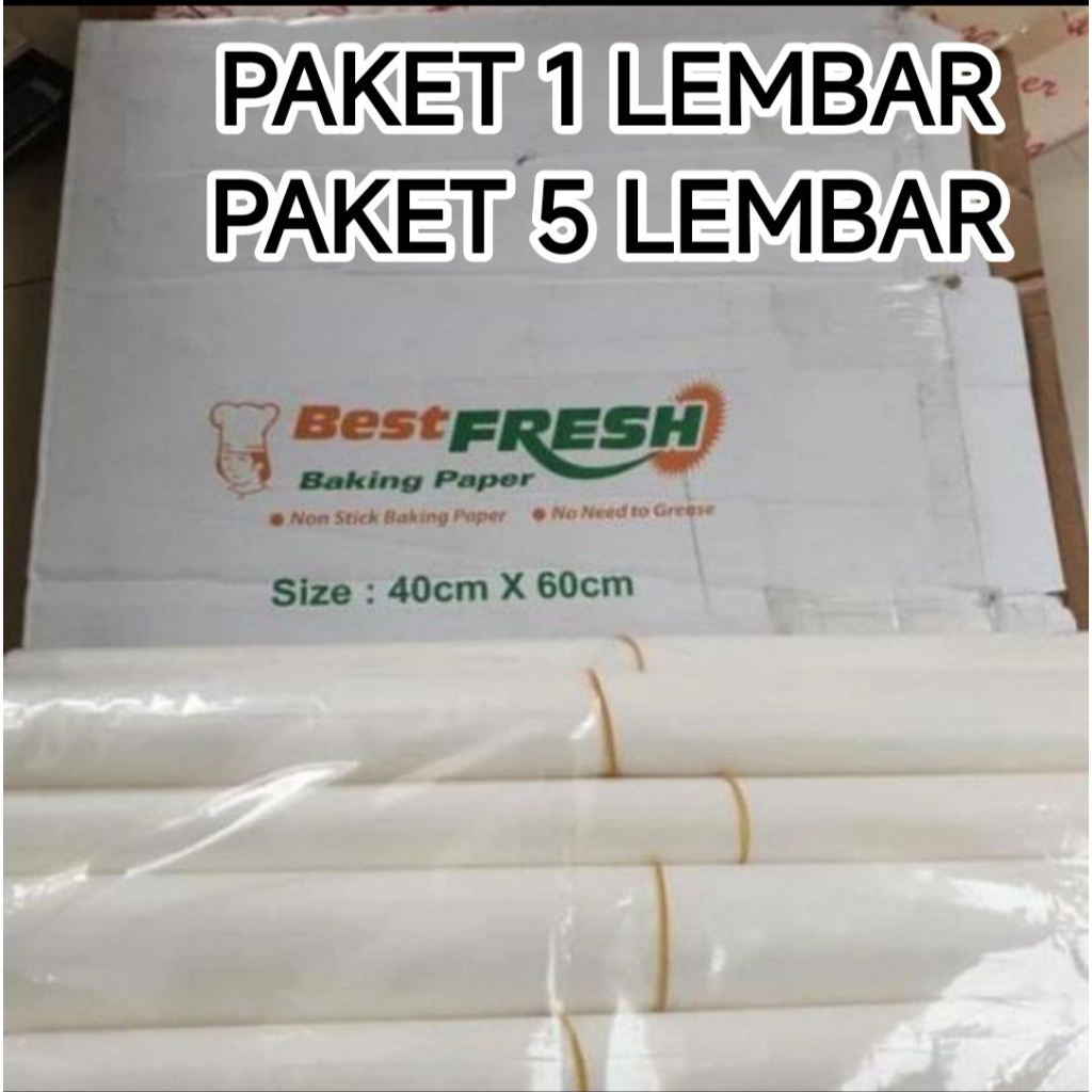 Jual BAKING PAPER OVEN 40cm x 60cm, ANTI LENGKET, LAMINASI TEBAL ...