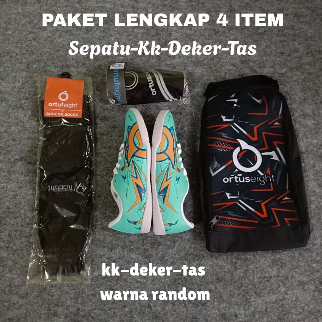 Jual Sepatu futsal ortus thunderclap Paket lengkap Sepatu tas kao kaki ...