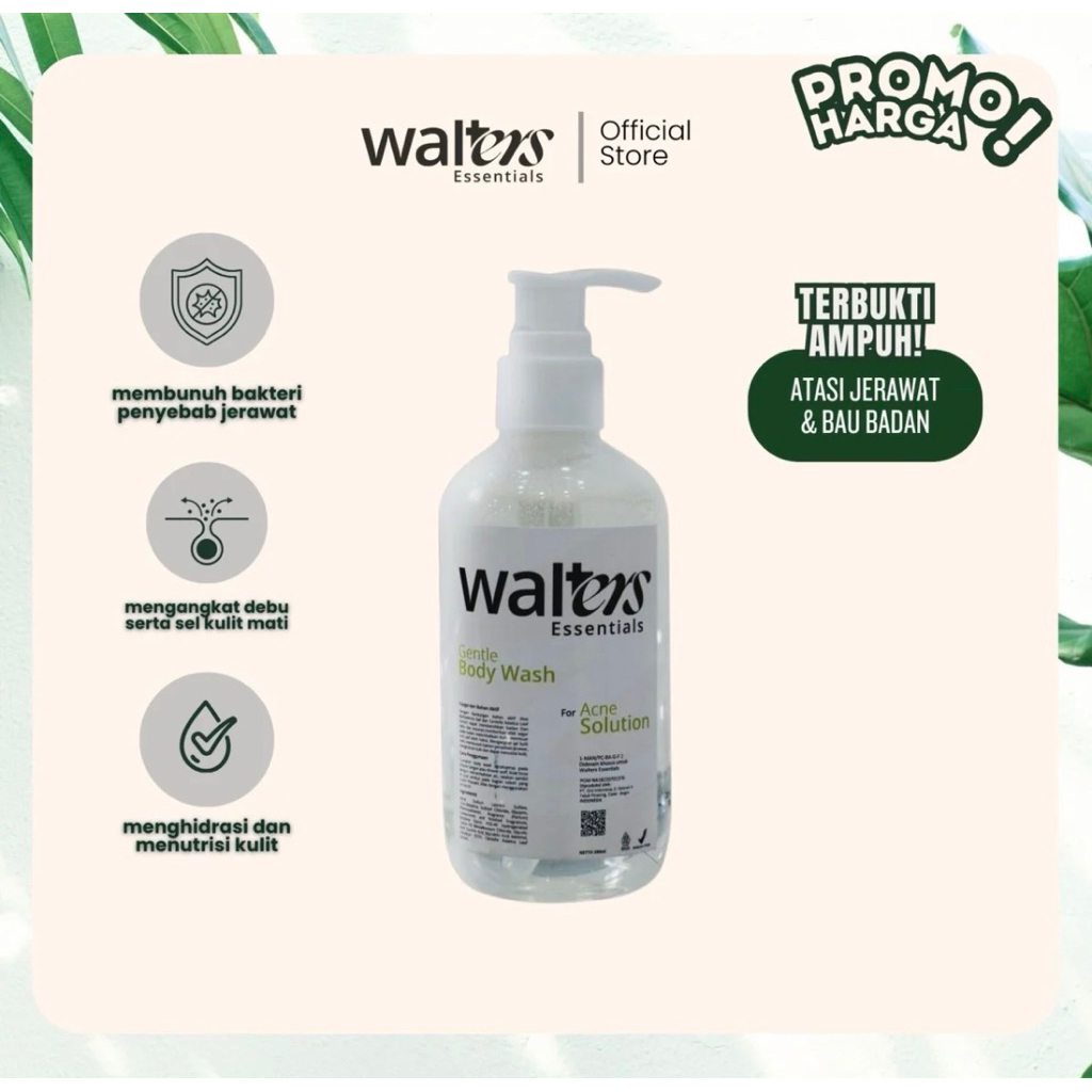 Jual Walters Essentials Body Wash ( Sabun Jerawat ) | Shopee Indonesia
