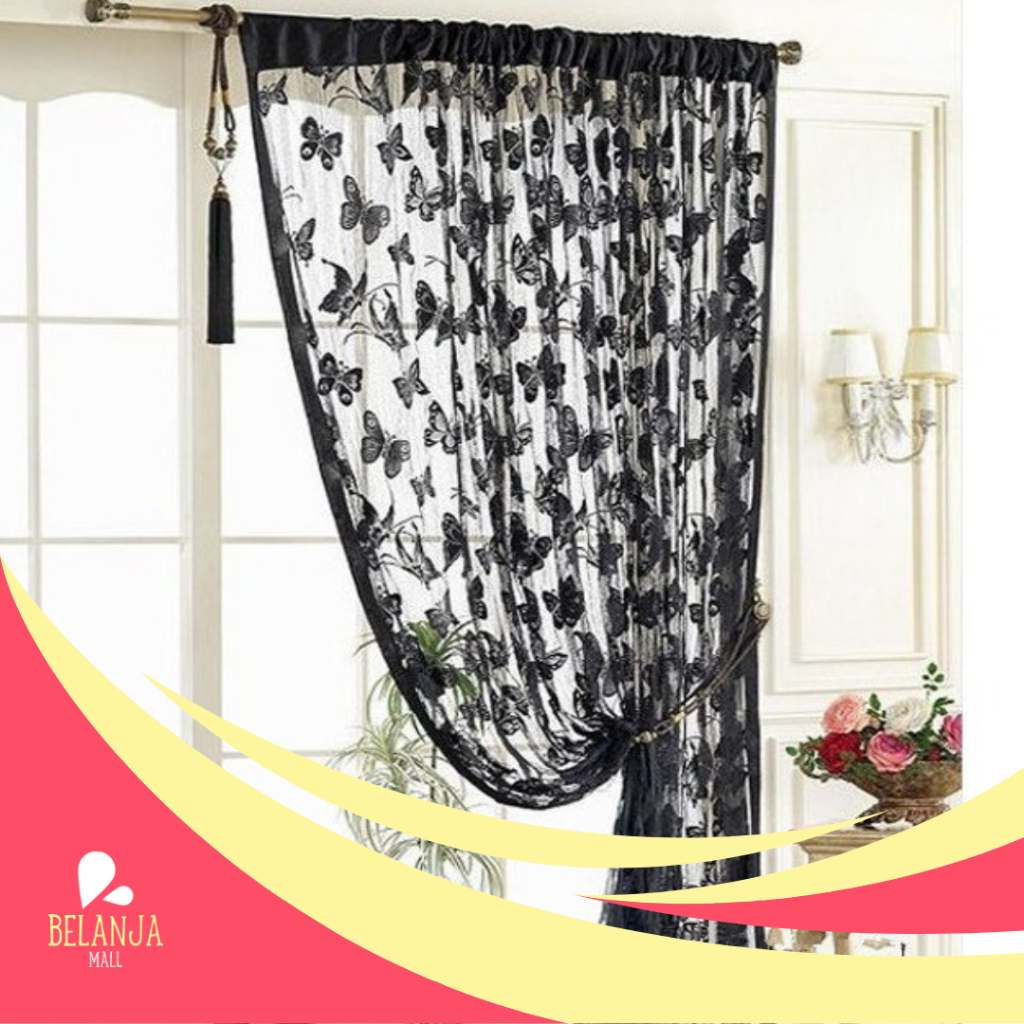 Jual belanjamall Tirai Benang Kupu Kupu Baichuan Tirai Gorden Tirai ...