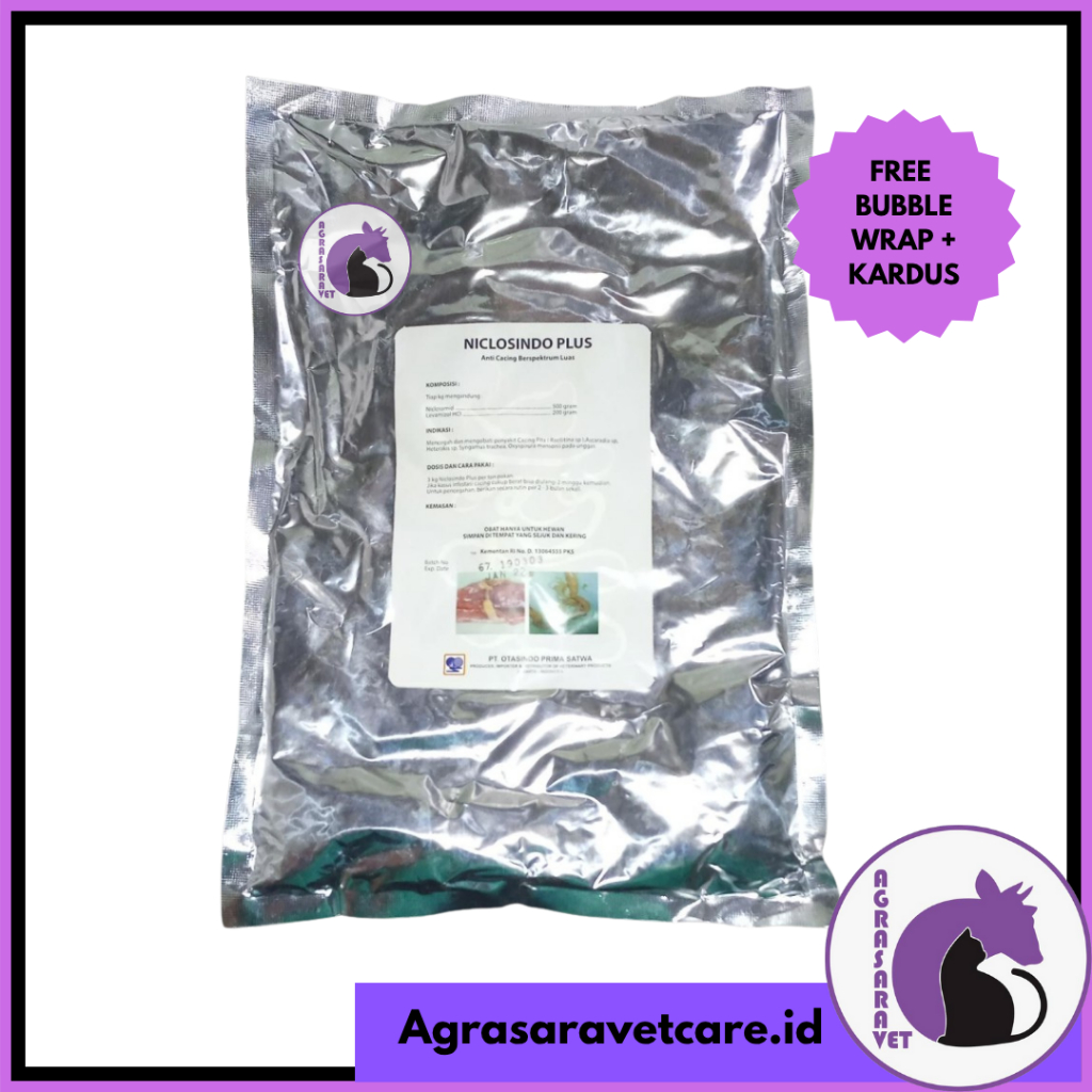 Jual NICLOSINDO PLUS 1 Kg (NICLOSAMIDE +LEVAMISOL) Seperti LEVAMID Obat ...